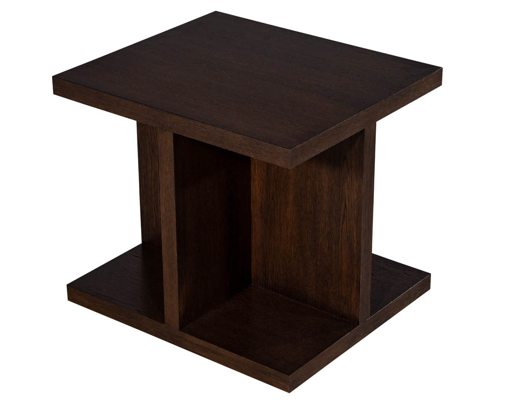 Pair of Custom Modern Geometric End Tables - Carrocel Fine Furniture