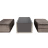 Custom Waterfall Coffee Table with Pullout Ottomans - Carrocel Fine ...